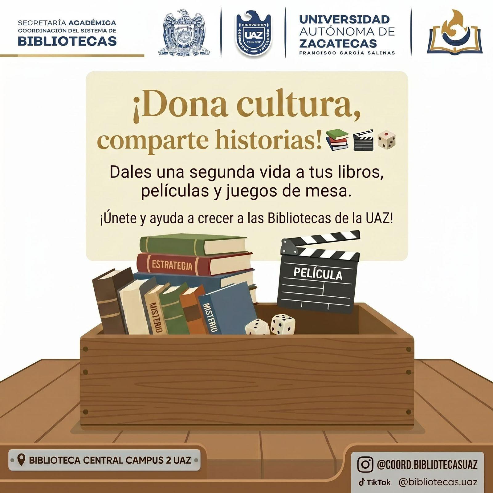 Invita UAZ a donar libros y juegos – Alkimia Noticias